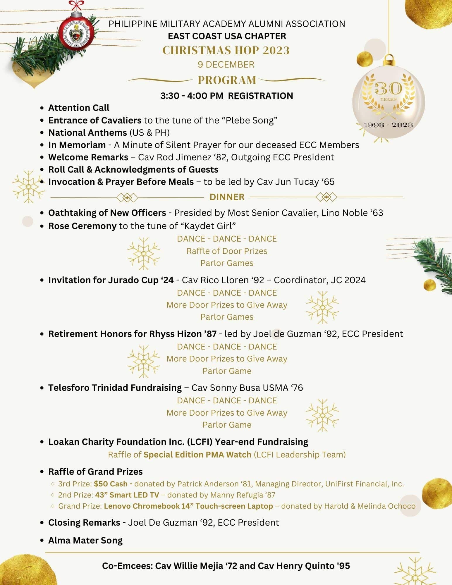Christmas Hop 2023 – PMA Alumni Association, East Coast USA Chapter